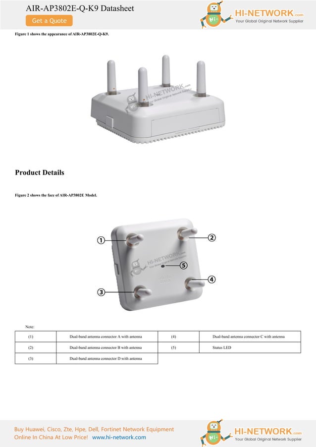 cisco-air-ap3802e-q-k9-datasheet.pdf | Computer Networking | Computing
