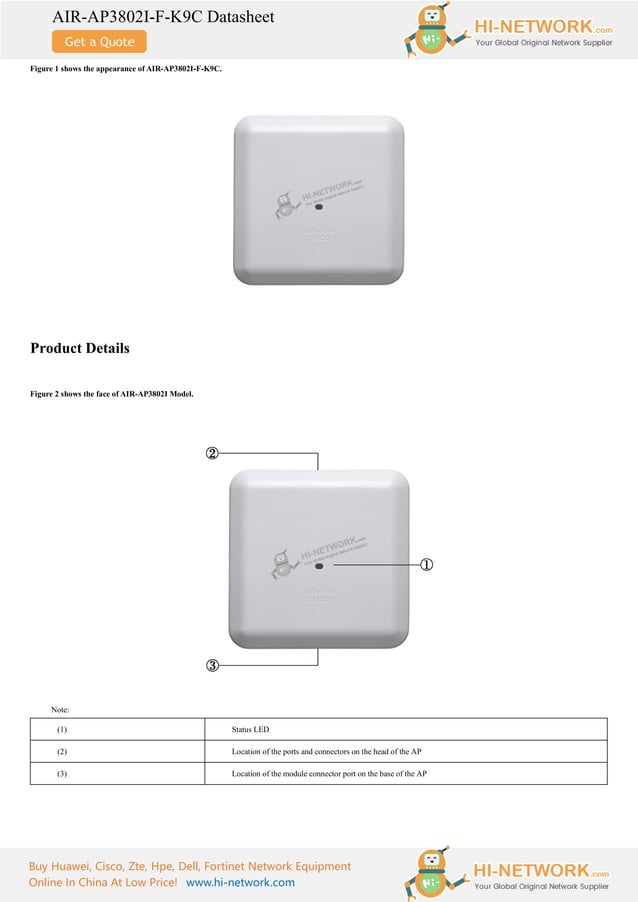 cisco-air-ap3802i-f-k9c-datasheet.pdf | Computer Networking | Computing