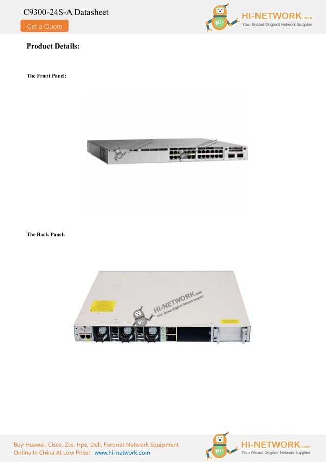 cisco-c9300-24s-a-datasheet.pdf | Computer Networking | Computing