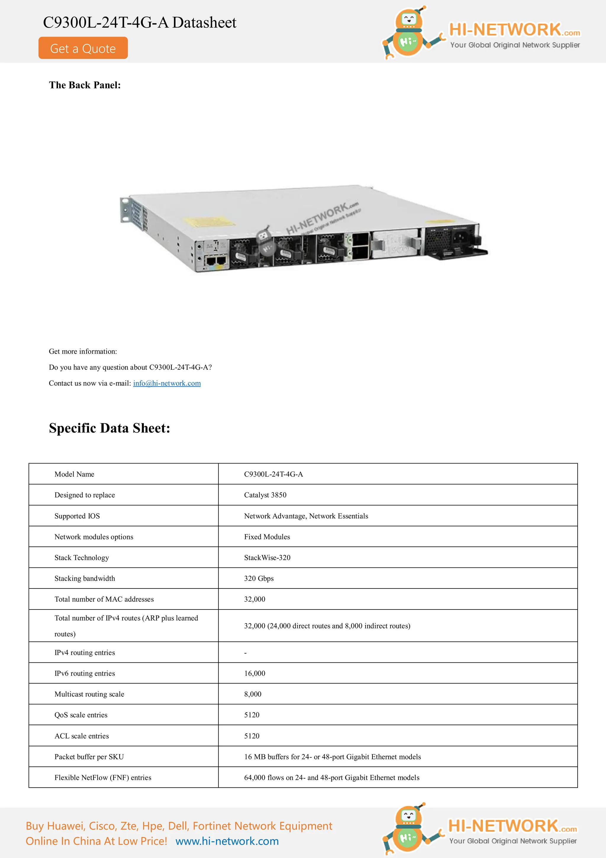 cisco-c9300l-24t-4g-a-datasheet.pdf | Computer Networking | Computing