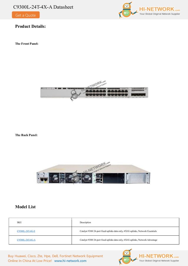 cisco-c9300l-24t-4x-a-datasheet.pdf | Computer Networking | Computing