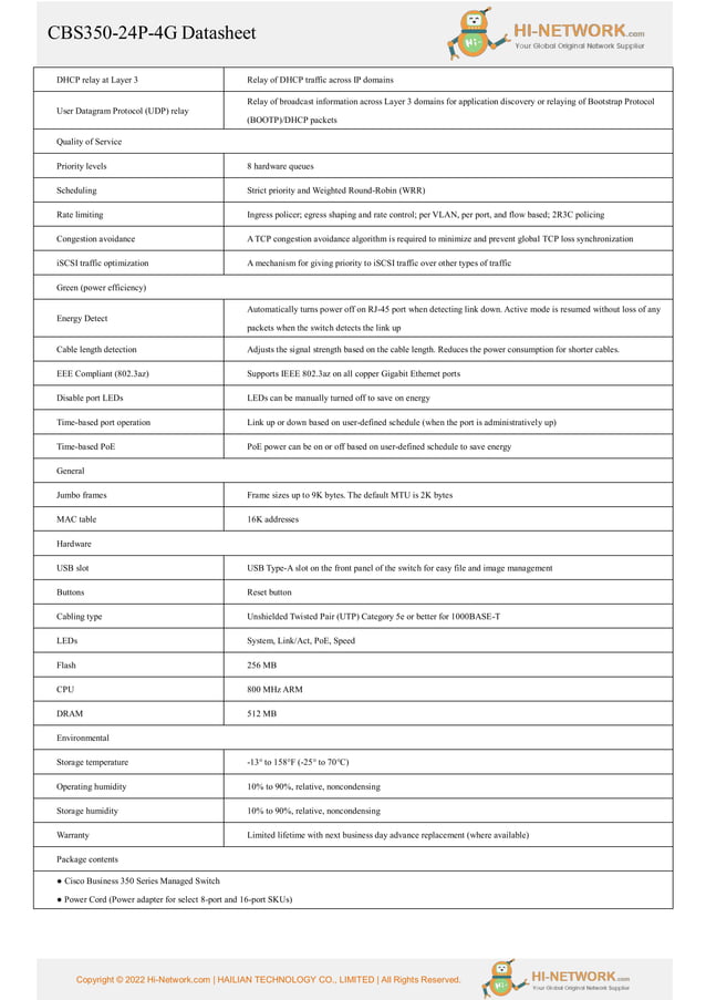 cisco-cbs350-24p-4g-datasheet.pdf | Computer Networking | Computing