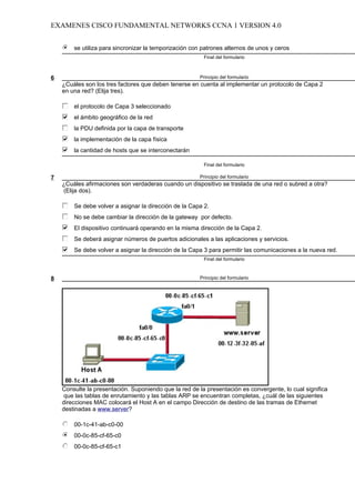 Cisco ccna1-version-4-examenes | PDF