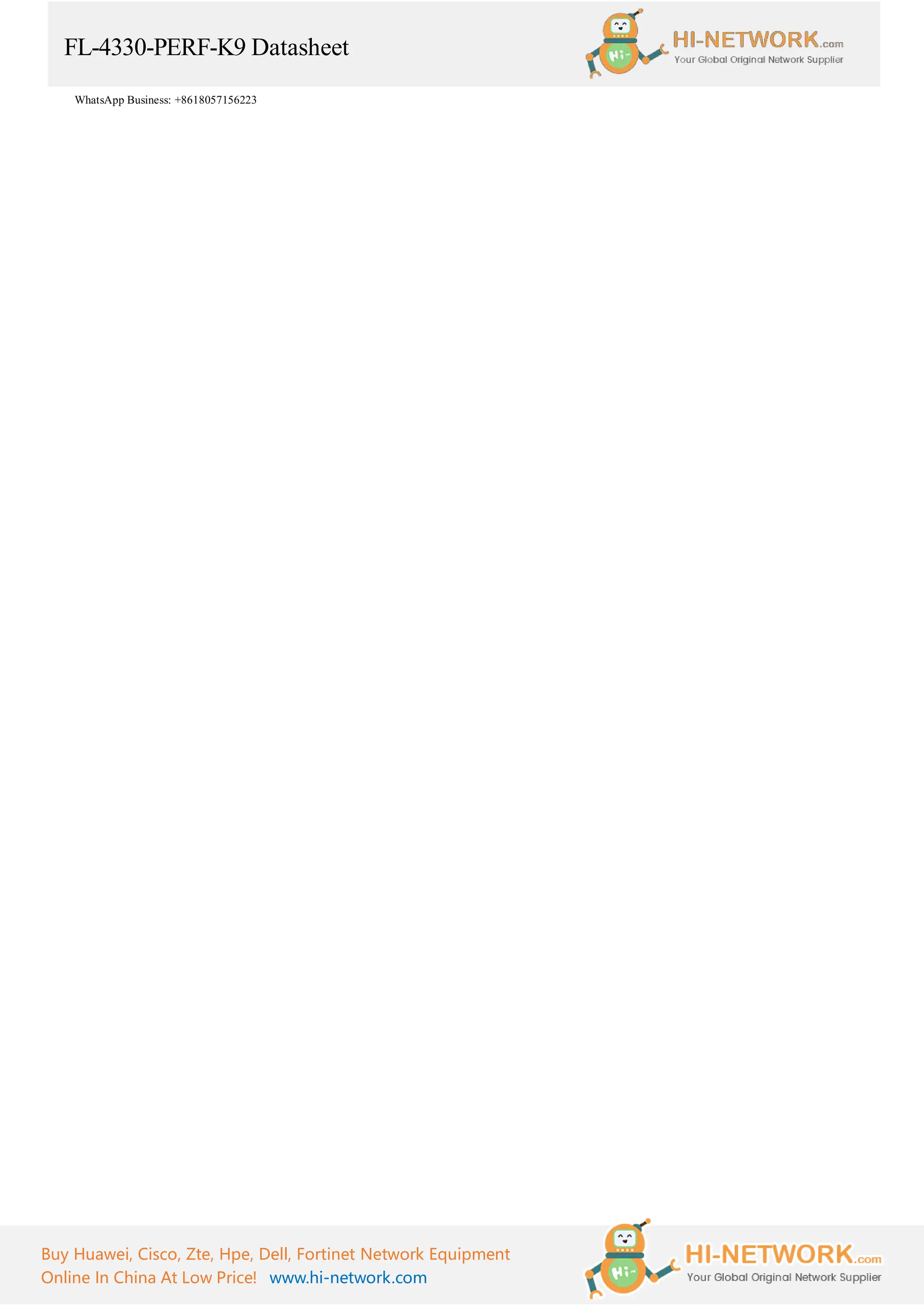 cisco-fl-4330-perf-k9-datasheet.pdf | Computer Networking | Computing