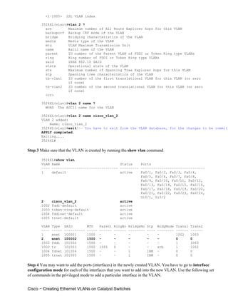 Cisco how to configure vlan | PDF | Operating Systems | Computer ...
