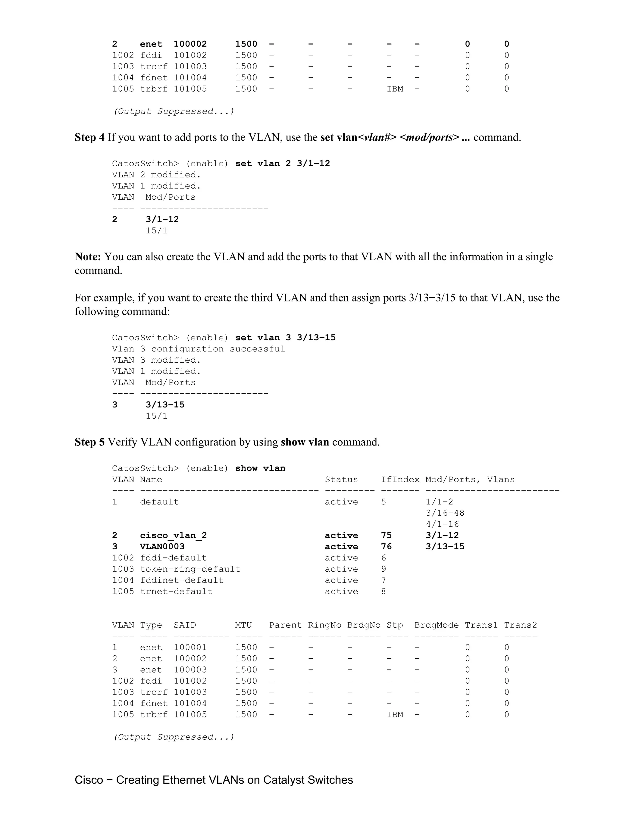 Cisco how to configure vlan | PDF