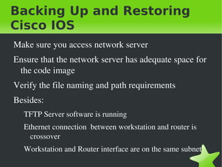 Cisco ios-cont | PPT