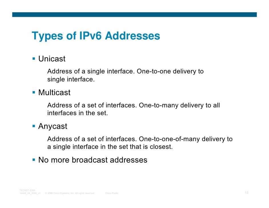Cisco IPv6 Tutorial