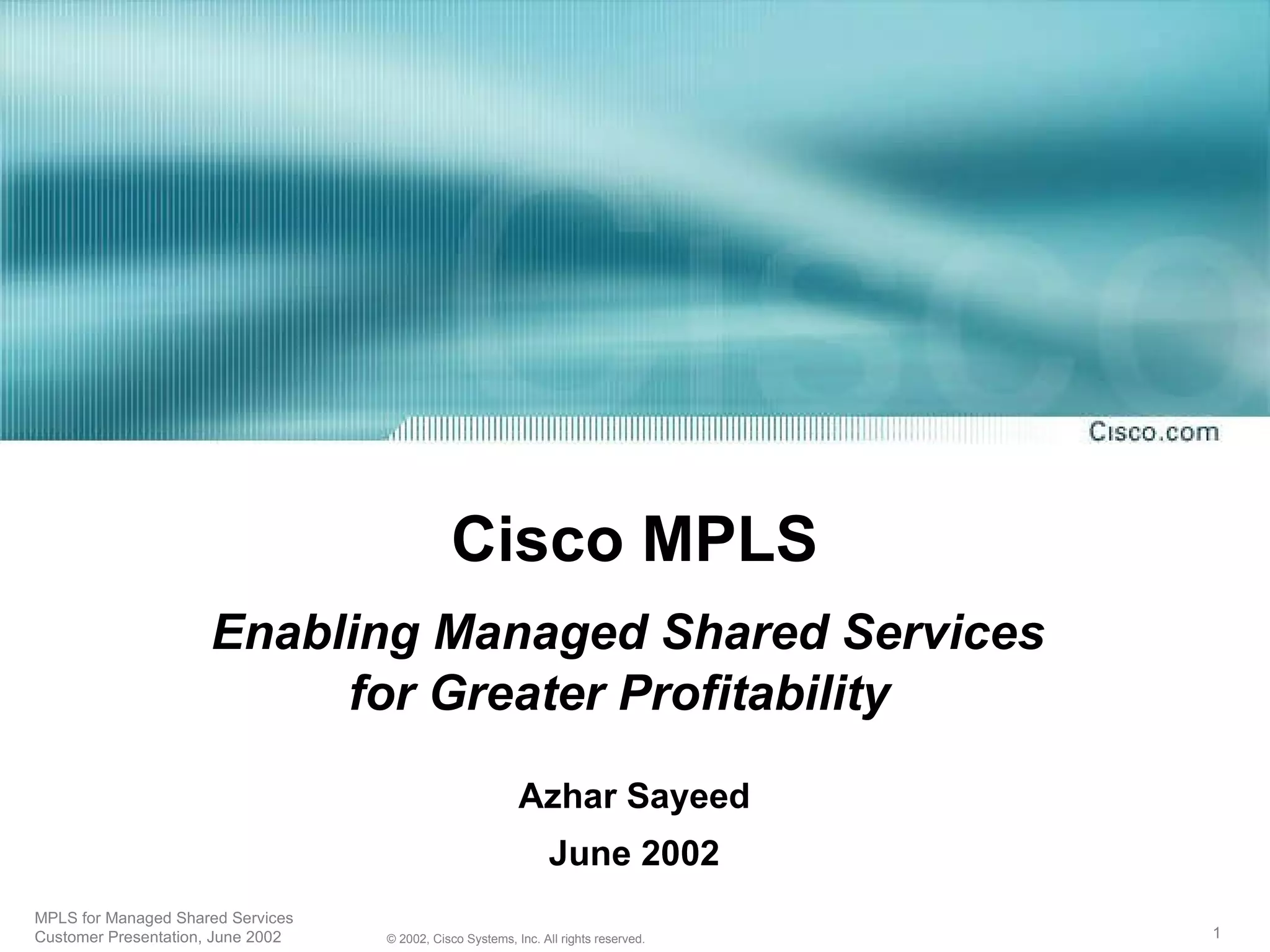 Cisco MPLS | PPT