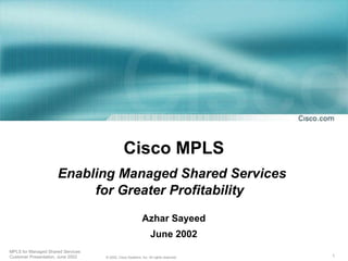 Cisco MPLS | PPT