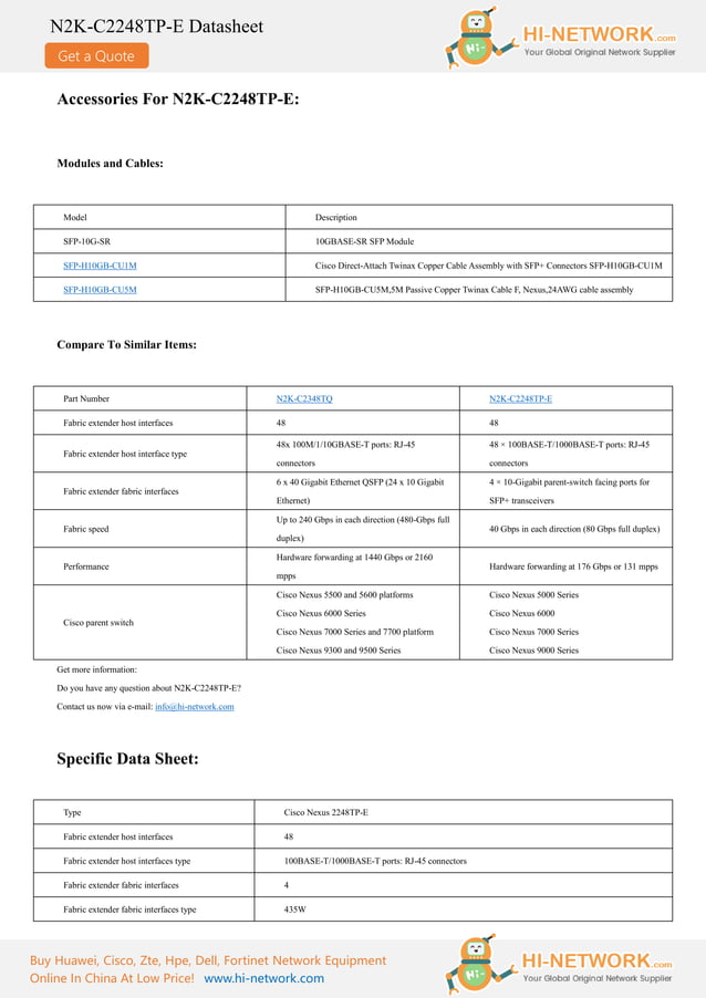 cisco-n2k-c2248tp-e-datasheet.pdf | Home Appliances | Home & Garden
