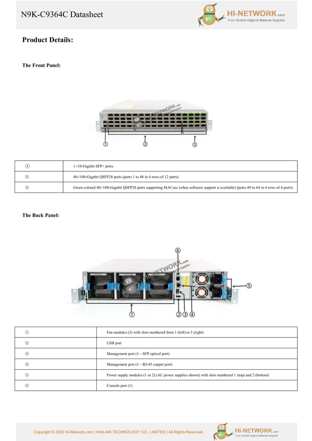 cisco-n9k-c9364c-datasheet.pdf | Computer Peripherals | Computing