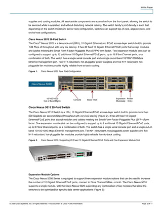 Cisco nexus-5000-series-architecture-whitepaper | PDF