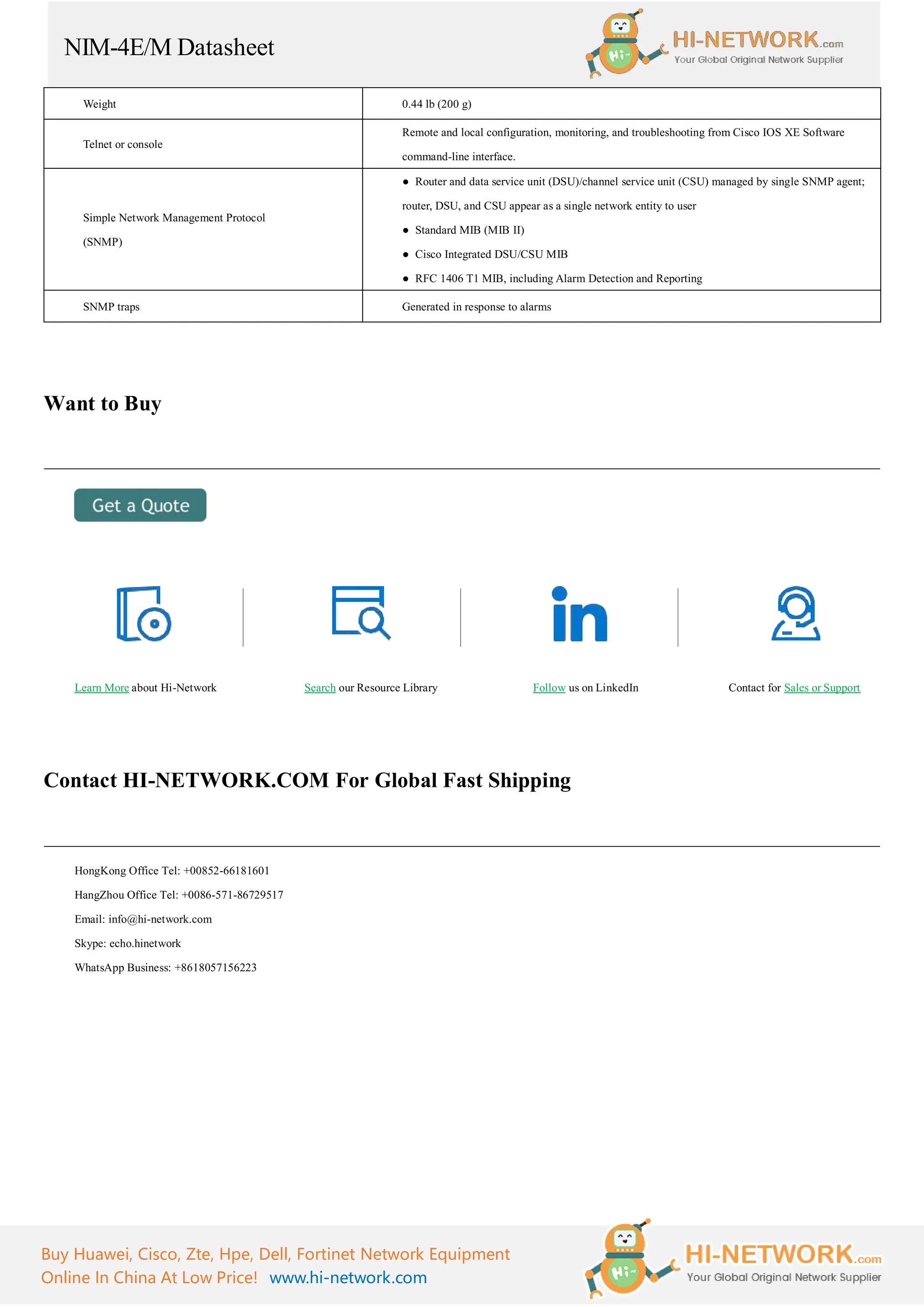 cisco-nim-4e&m-datasheet.pdf