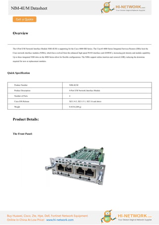 cisco-nim-4e&m-datasheet.pdf