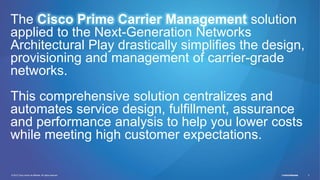 Cisco Prime for IP NGN | PPT