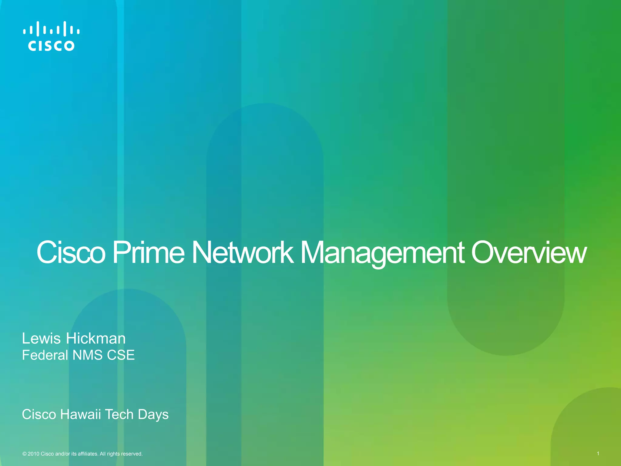 Cisco prime-nms-overview-hi-techdays deep dive | PPTX