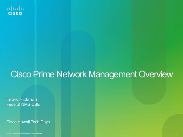 Cisco prime-nms-overview-hi-techdays deep dive | PPTX