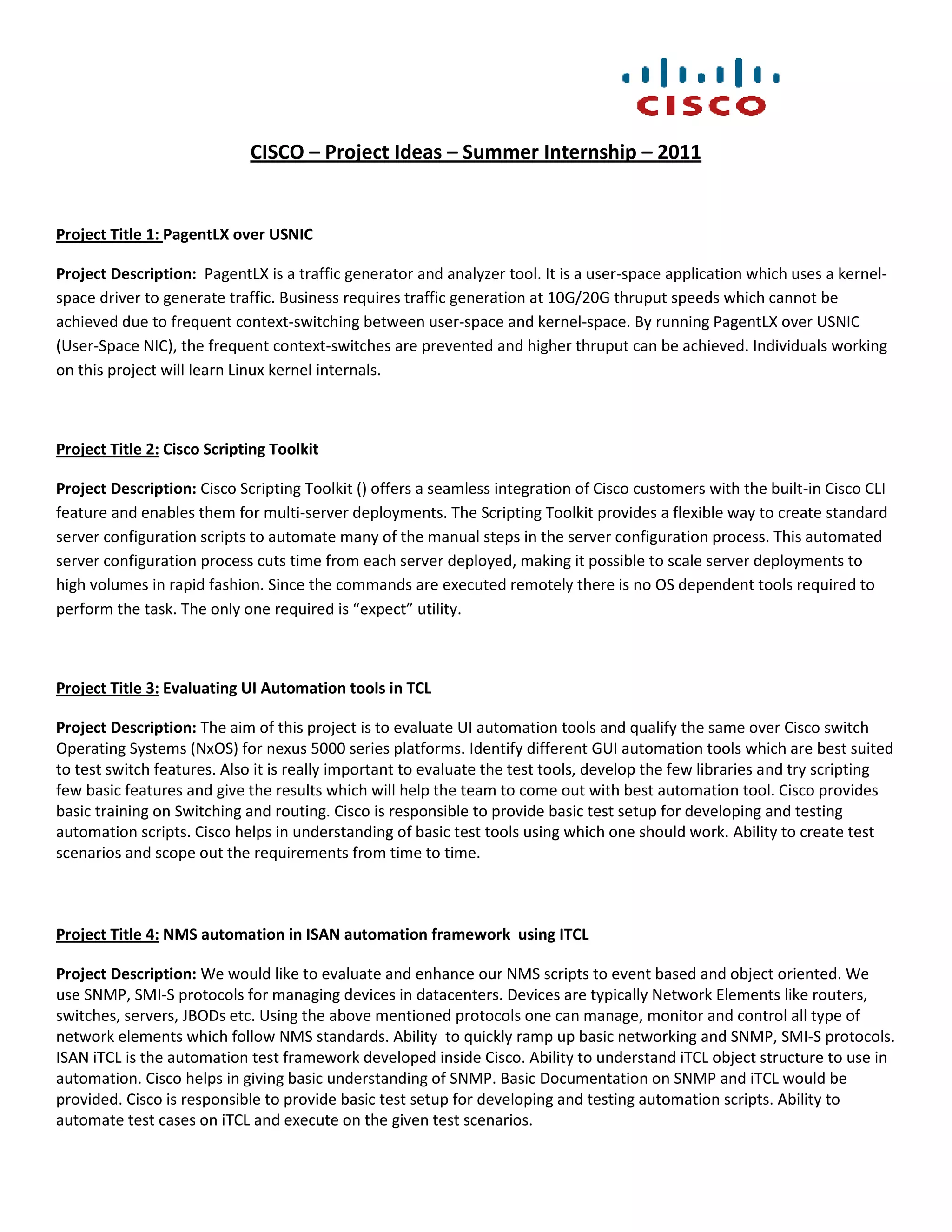 Cisco project ideas | PDF