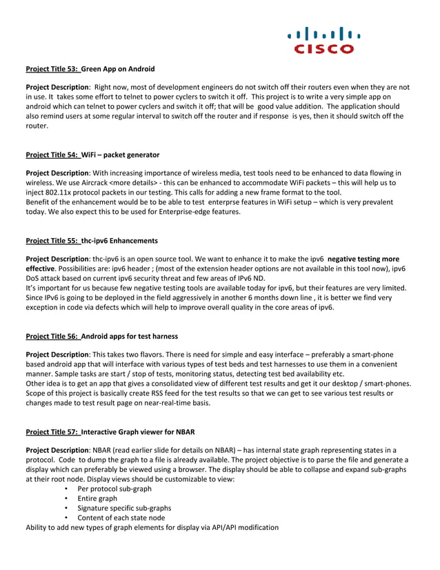 Cisco project ideas | PDF