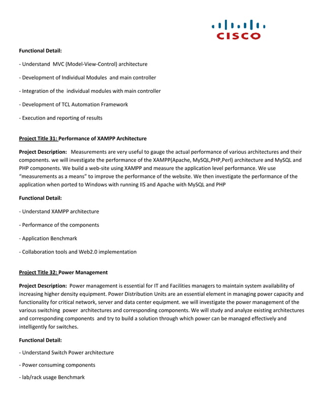 Cisco project ideas | PDF