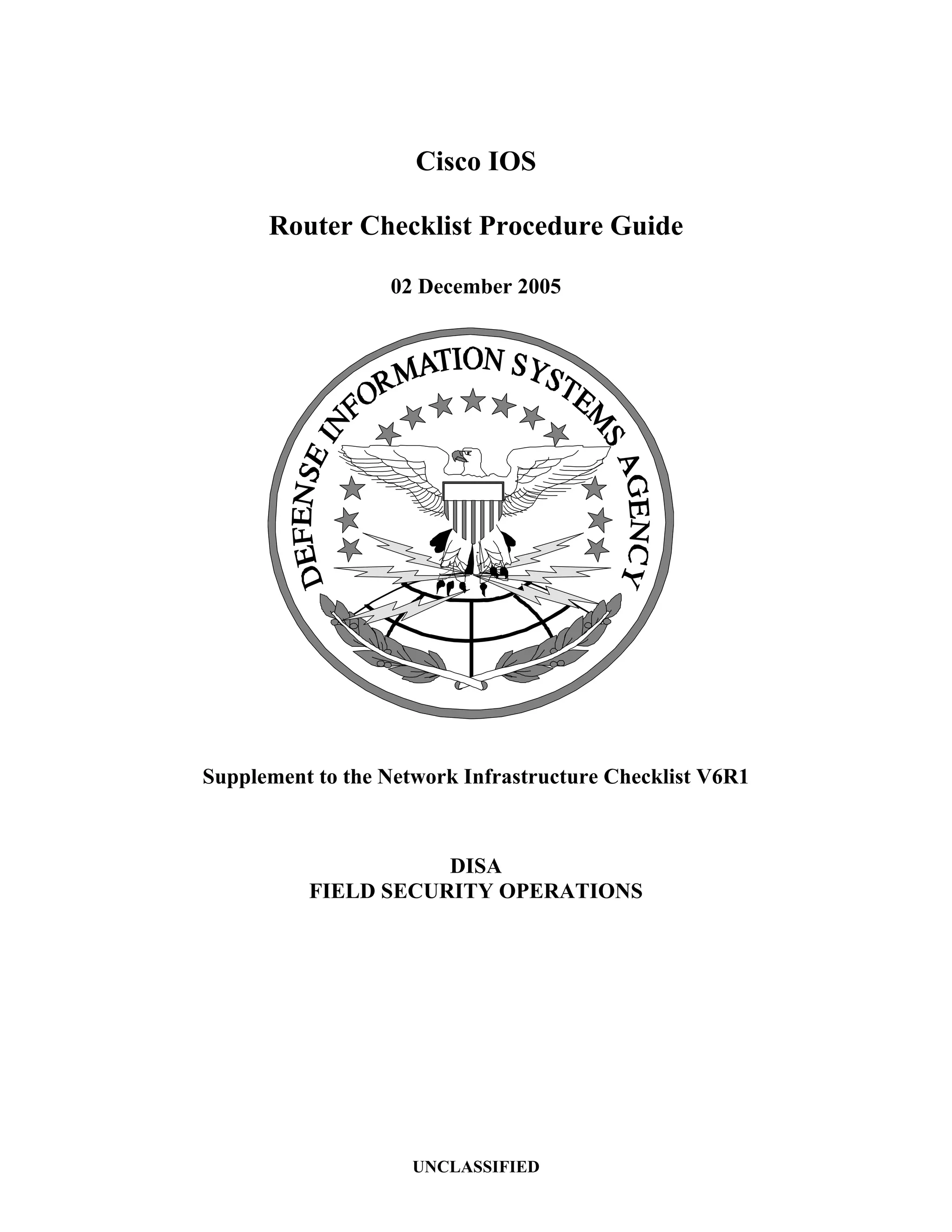 Cisco router-checklist-procedure-guide-for-network-checkli | PDF