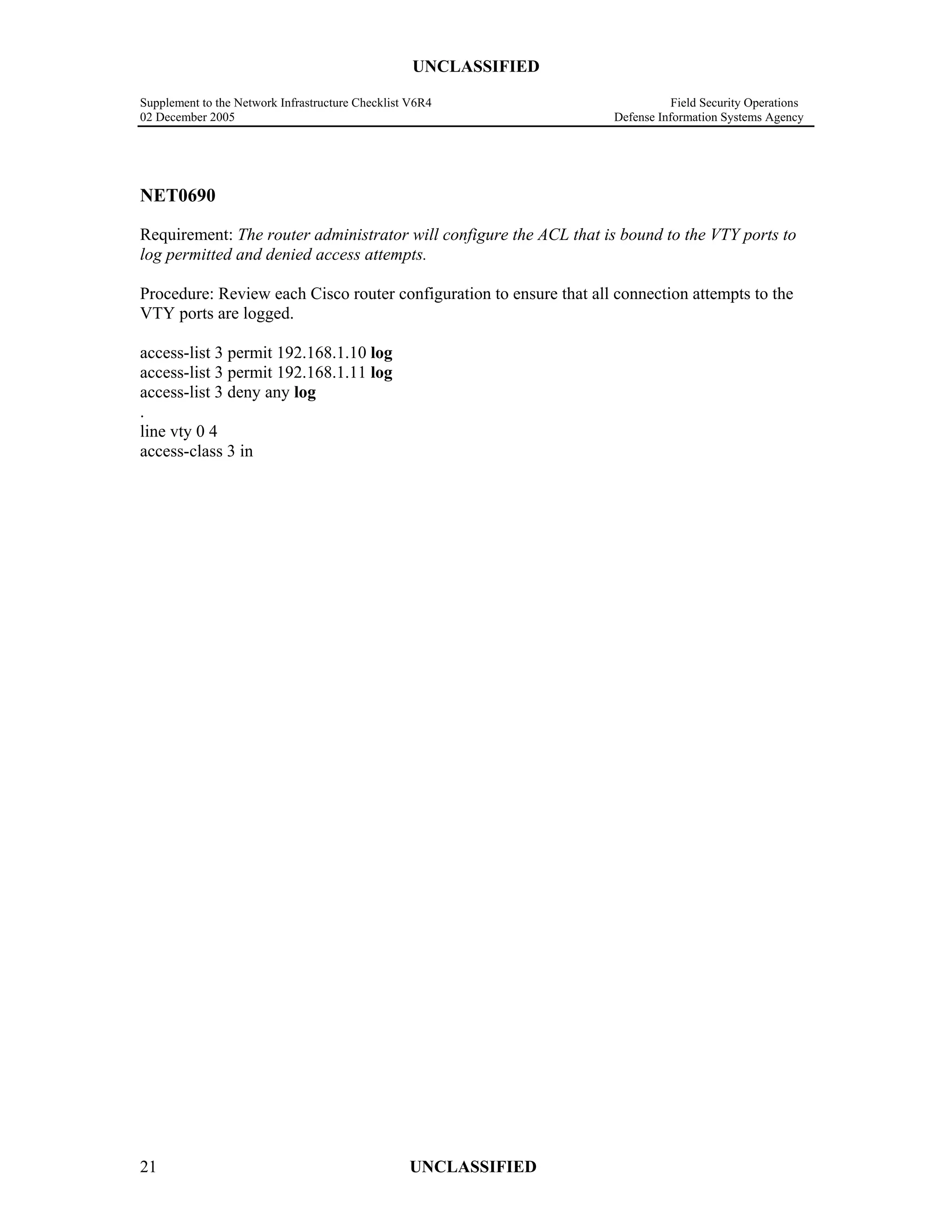 Cisco router-checklist-procedure-guide-for-network-checkli | PDF