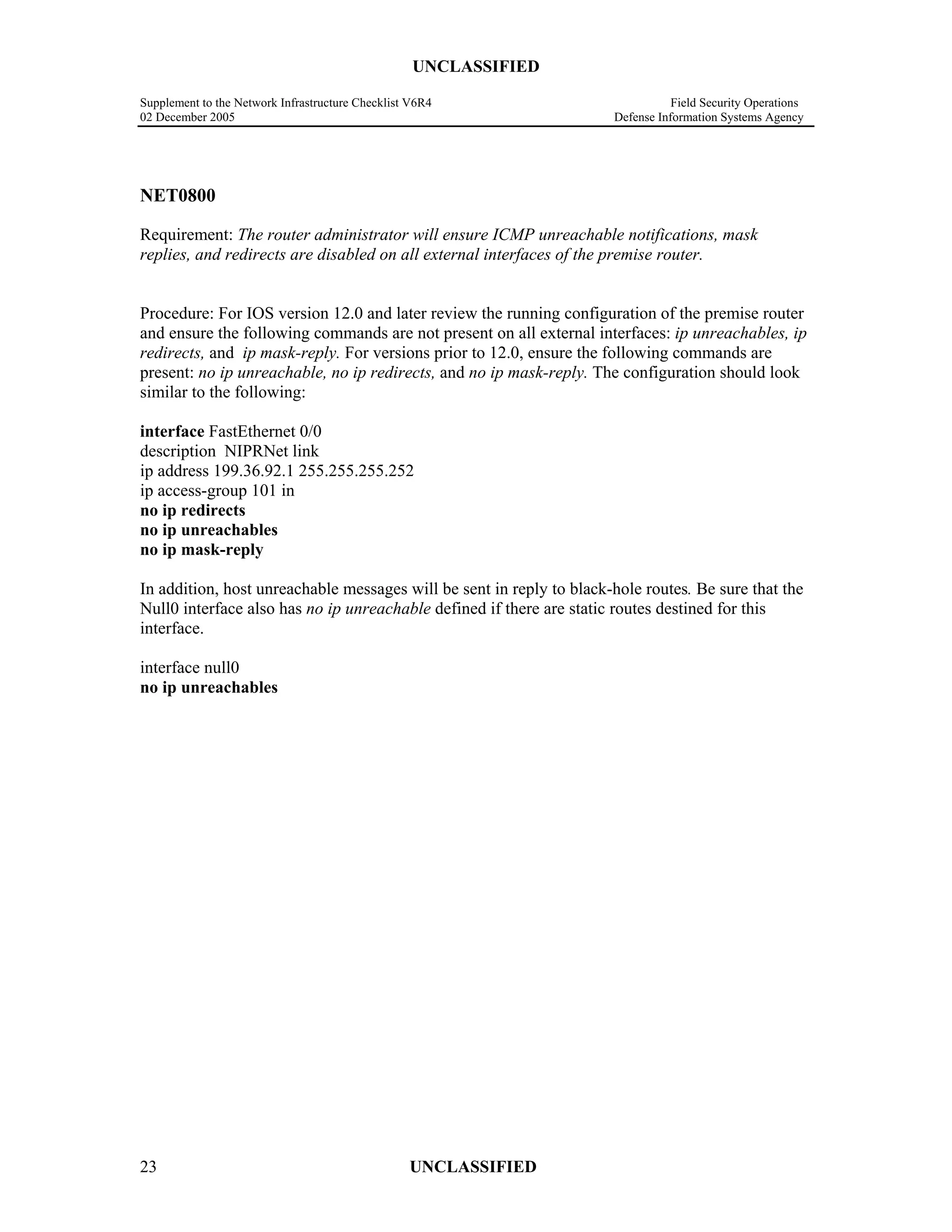 Cisco router-checklist-procedure-guide-for-network-checkli | PDF