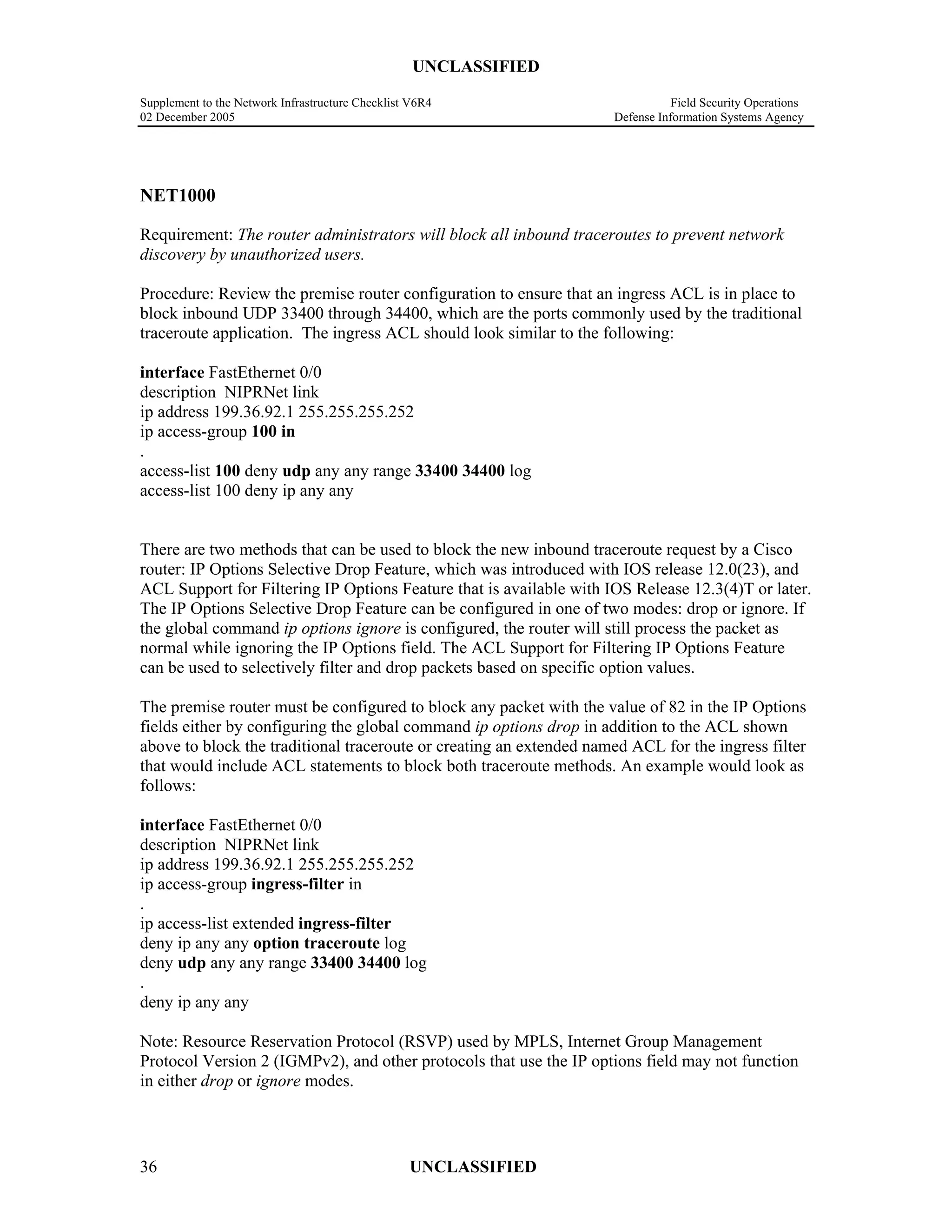 Cisco router-checklist-procedure-guide-for-network-checkli | PDF