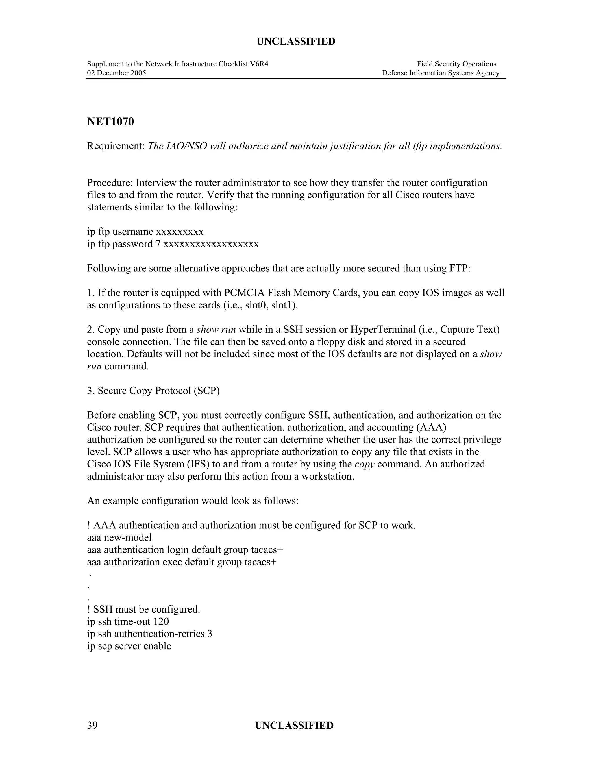 Cisco router-checklist-procedure-guide-for-network-checkli | PDF