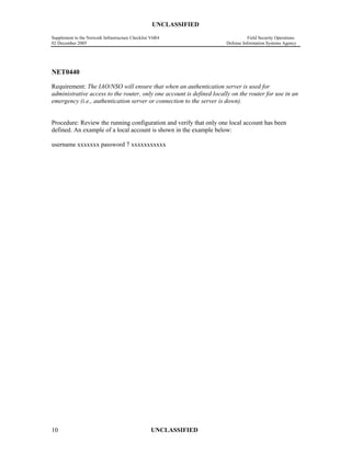 Cisco router-checklist-procedure-guide-for-network-checkli | PDF