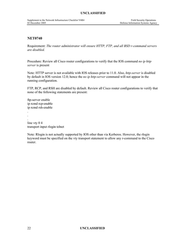 Cisco router-checklist-procedure-guide-for-network-checkli | PDF ...