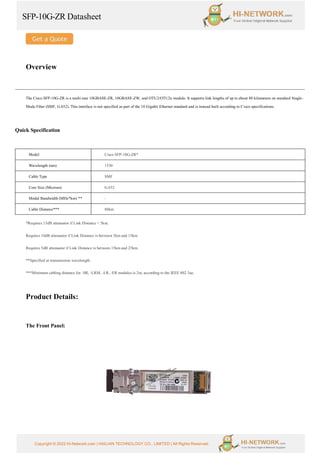 cisco-sfp-10g-zr-datasheet.pdf | Computer Networking | Computing