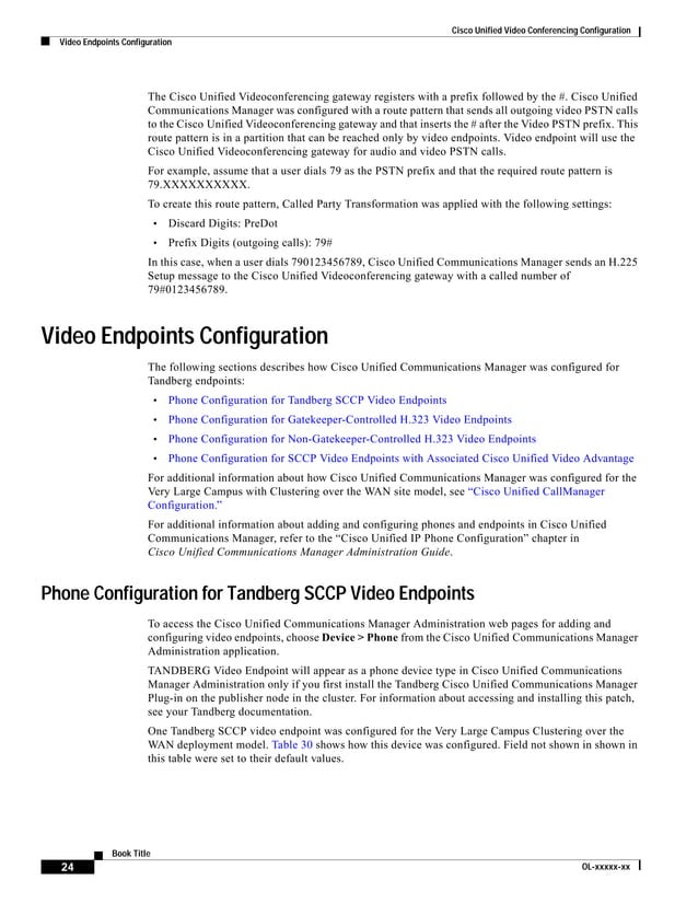 Cisco Unified Video Conferencing Configuration | PDF