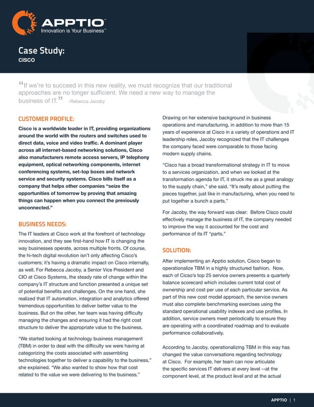 Case Study: CISCO | PDF