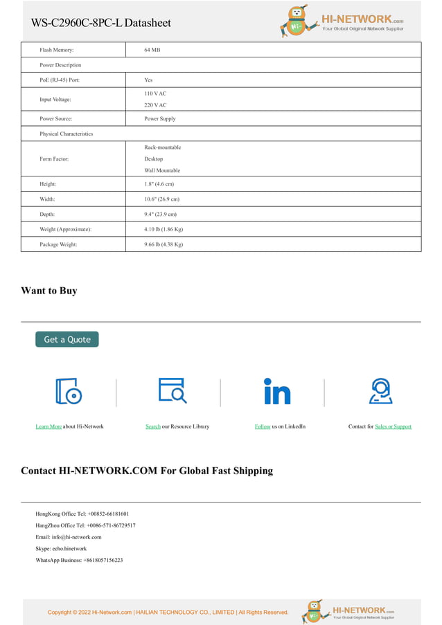 cisco-ws-c2960c-8pc-l-datasheet.pdf | Computer Networking | Computing