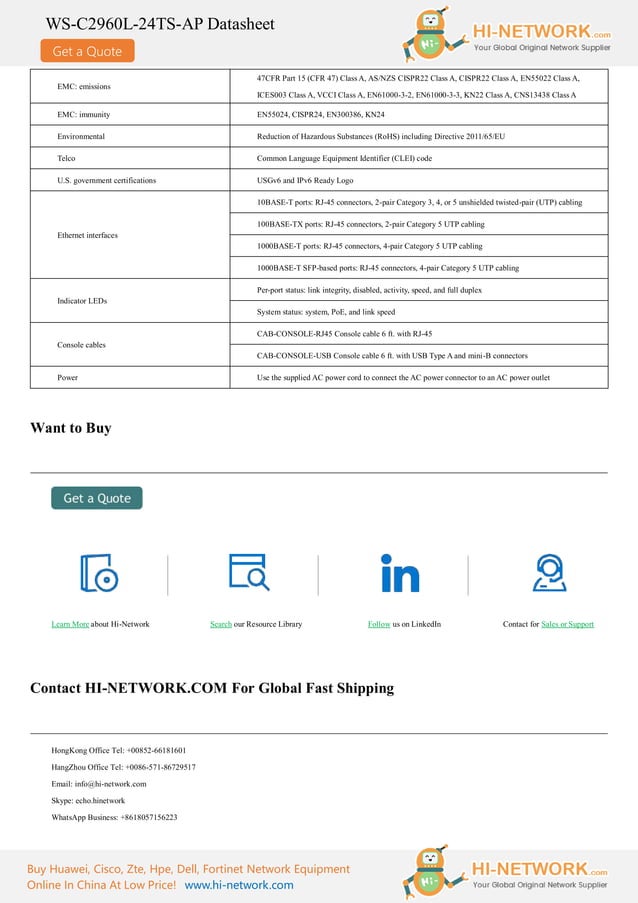 cisco-ws-c2960l-24ts-ap-datasheet.pdf | Computer Peripherals | Computing