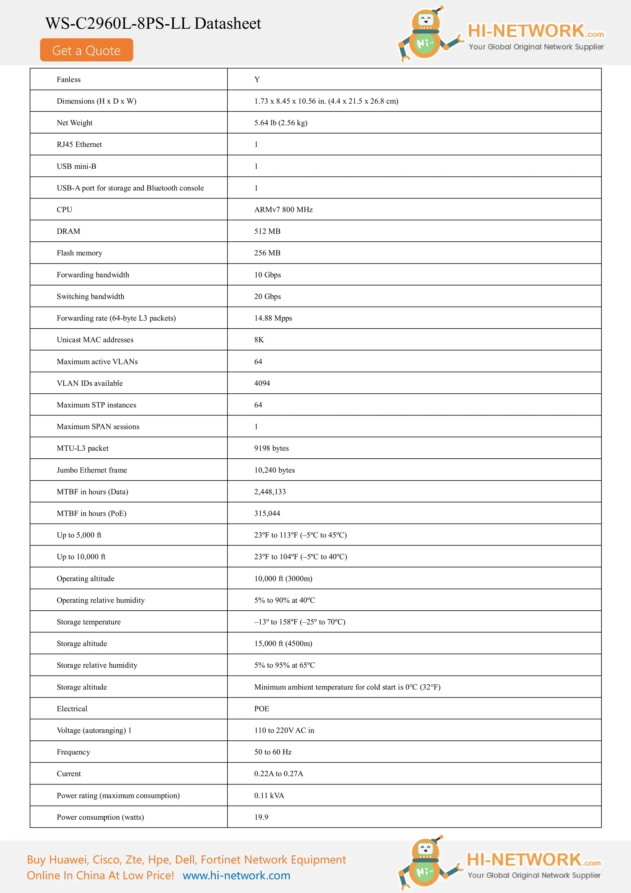 cisco-ws-c2960l-8ps-ll-datasheet.pdf | Computer Networking | Computing