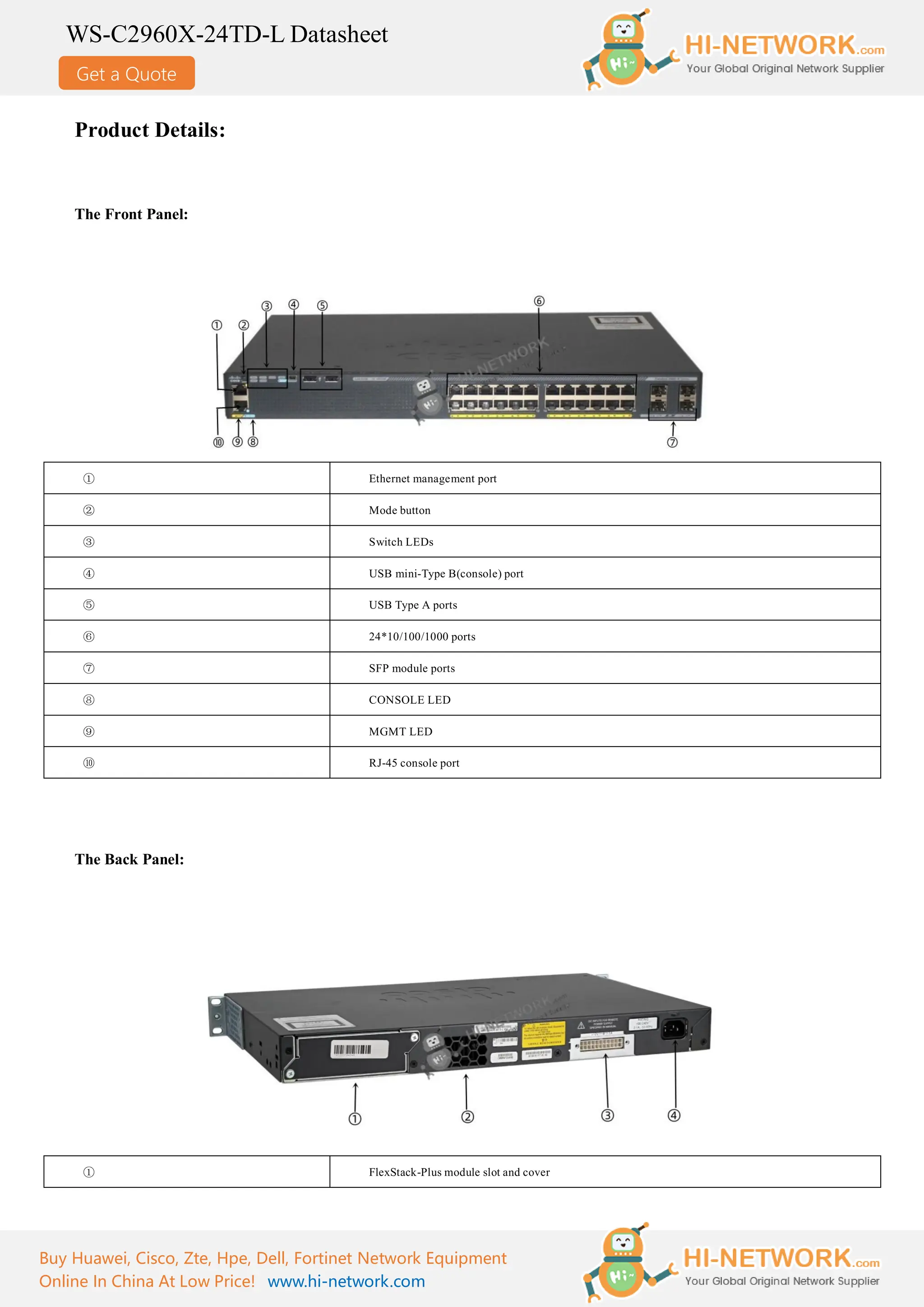 cisco-ws-c2960x-24td-l-datasheet.pdf | Computer Peripherals | Computing