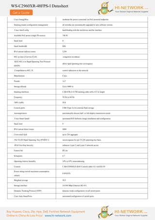 cisco-ws-c2960xr-48fps-i-datasheet.pdf | Computer Networking | Computing