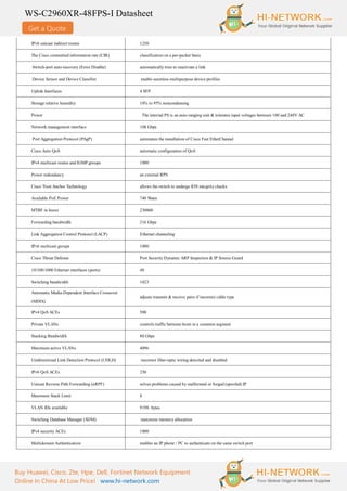 cisco-ws-c2960xr-48fps-i-datasheet.pdf | Computer Networking | Computing