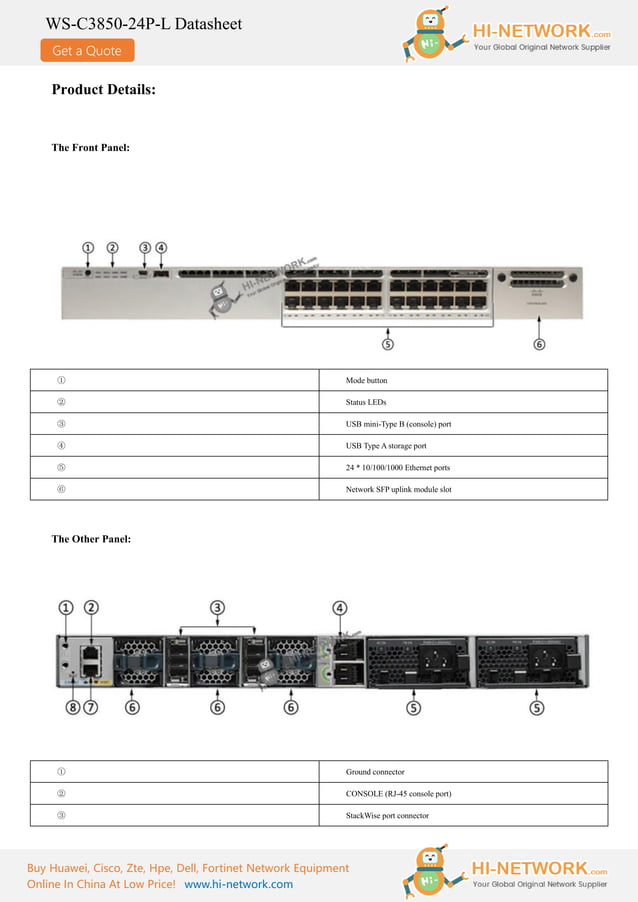 cisco-ws-c3850-24p-l-datasheet.pdf | Computer Networking | Computing