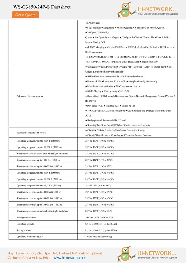 cisco-ws-c3850-24p-s-datasheet.pdf | Computer Networking | Computing