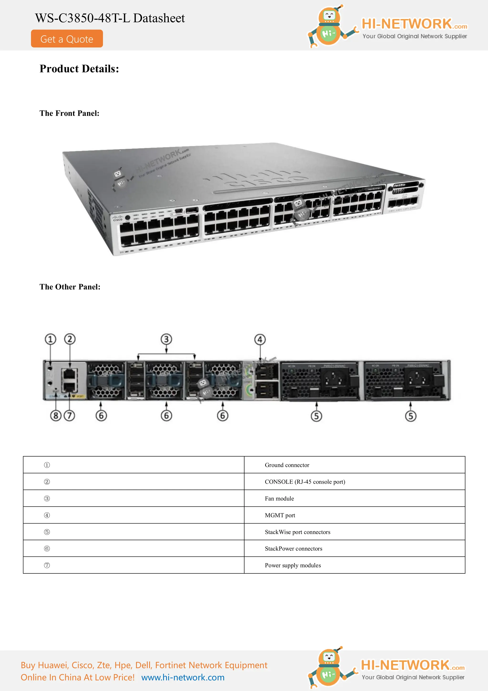 cisco-ws-c3850-48t-l-datasheet.pdf | Computer Networking | Computing