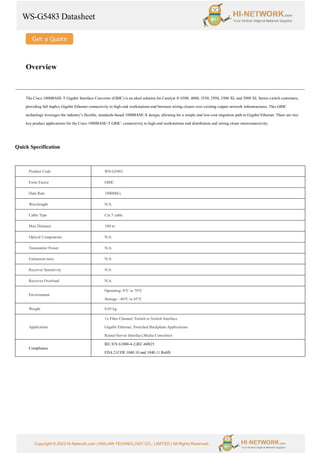 cisco-ws-g5483-datasheet.pdf | Operating Systems | Computer Software ...