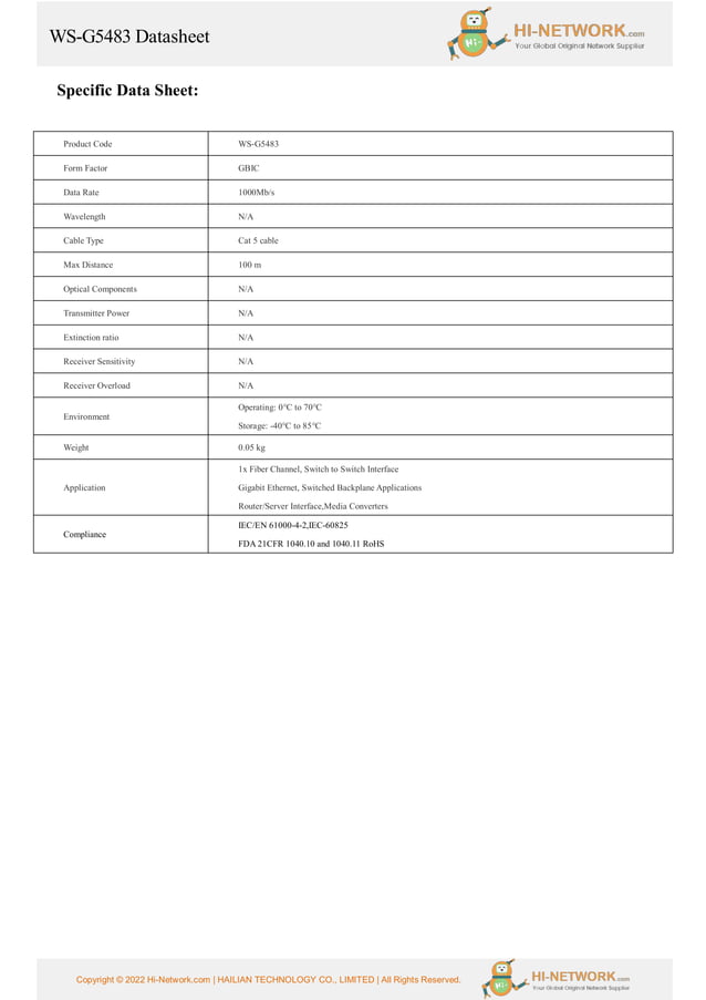 cisco-ws-g5483-datasheet.pdf | Operating Systems | Computer Software ...