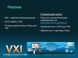 Виртуализация рабочих мест с использованием технологий Cisco | PPT