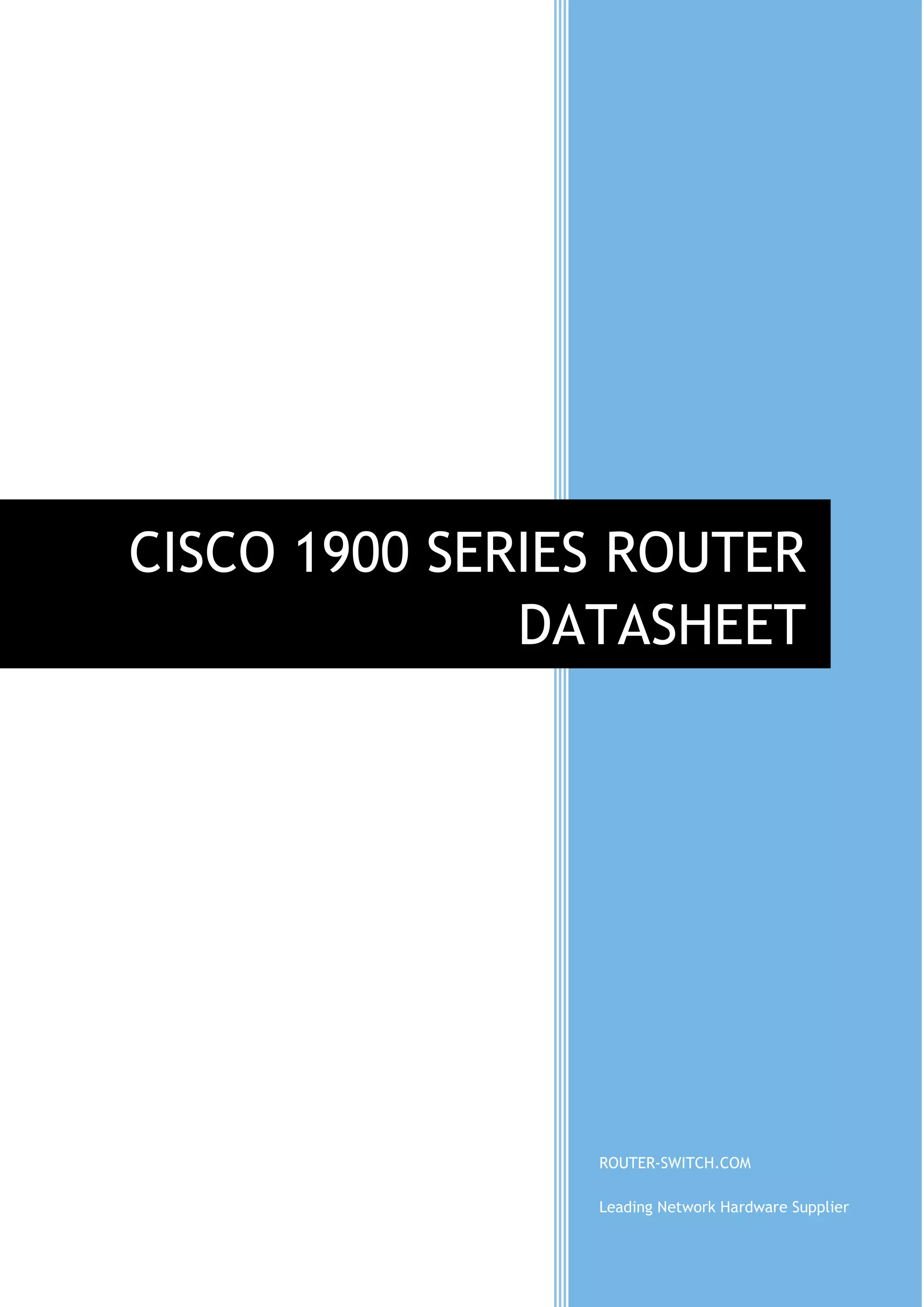 Cisco 1900 series router datasheet | PDF