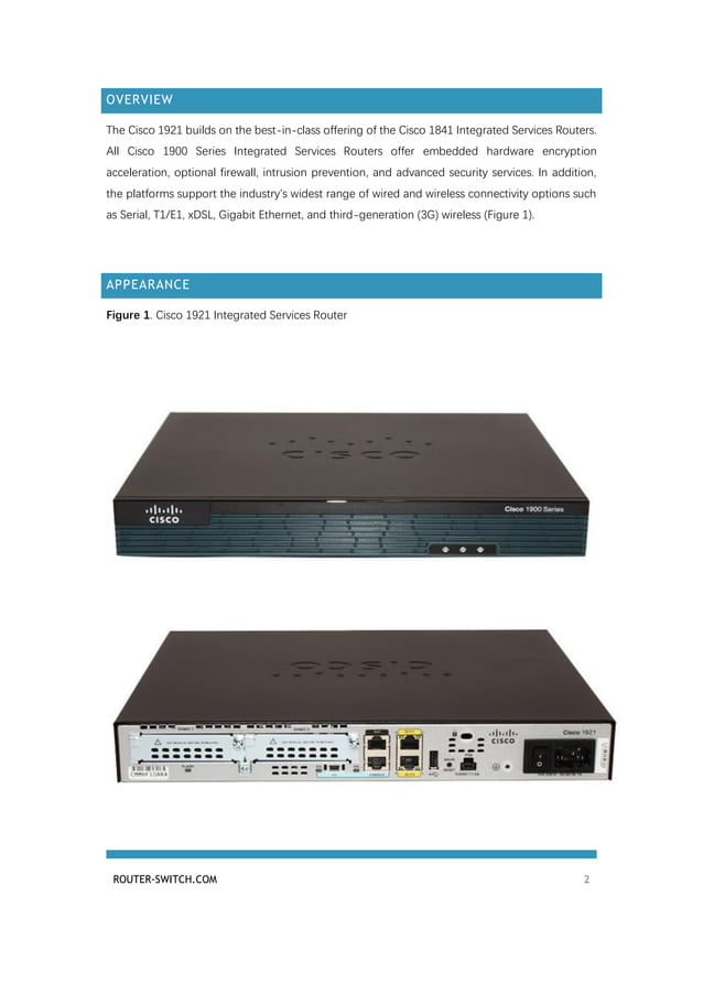 Cisco 1900 series router datasheet | PDF