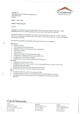 Cisco 2811 ASA 5510 Project | PDF
